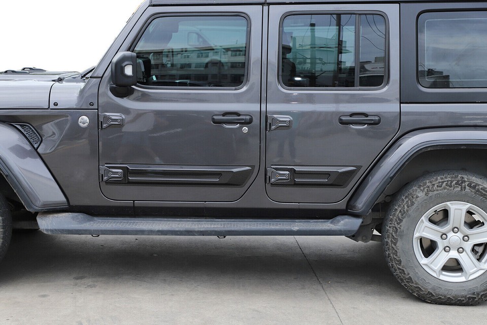 4X Door Scuff Guard Protector Cover Trim For Jeep Wrangler JL/JT 18 ...