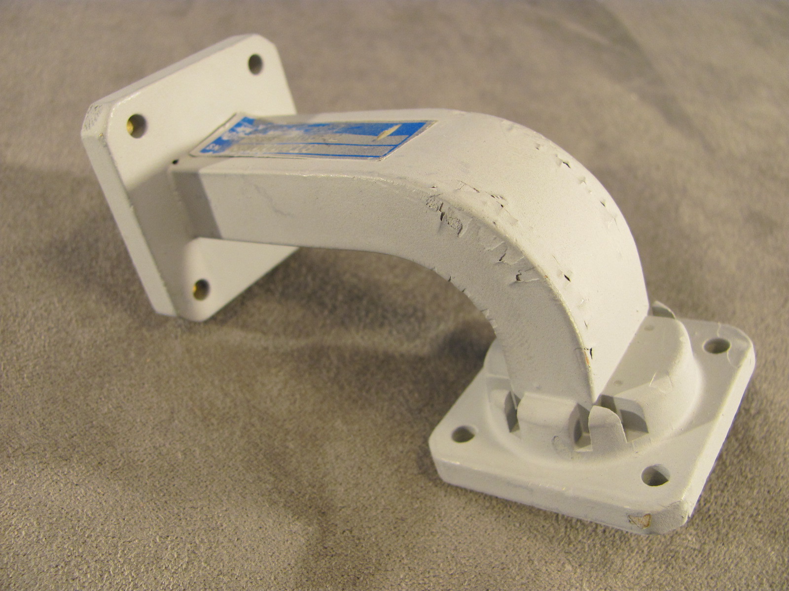 Waveguide WR75 Sweep E-bend (A)1.50"x(B)2.50" Cover Smooth X Square ...