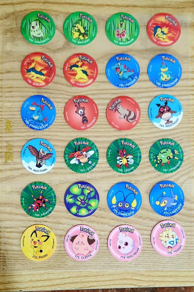 POKEMON TAZOS ALL GENS (1 - 4) - 520 POGS (TAZOS)2 SPANISH EDITION DKV ...