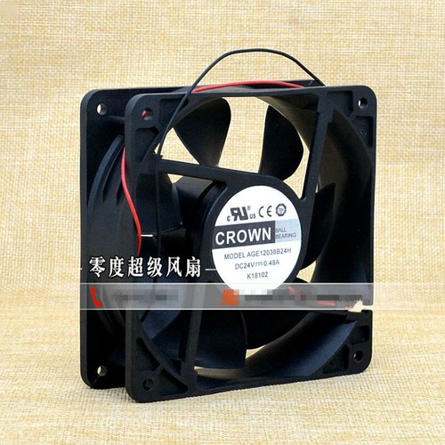 1PC CROWN AGE12038B24H 12038 DC 24V 0.48A 2-wire chassis cooling fan | eBay