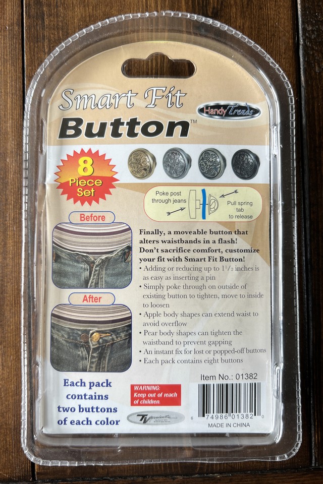 Handy Trends Smart Fit Button- Fix Popped Off Jeans Pants Shorts 8 ...