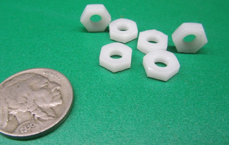 Hex Nut, Acetal, Delrin, White, 10-32 Threads, 50 Pcs | eBay