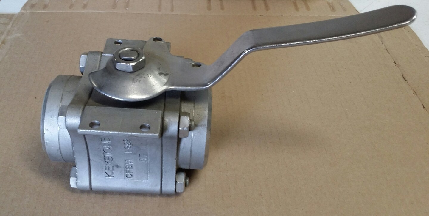 (1) 2" pnt Threaded Keystone K-Ball 3pc Ball Valve F382 A7 CF8M | eBay