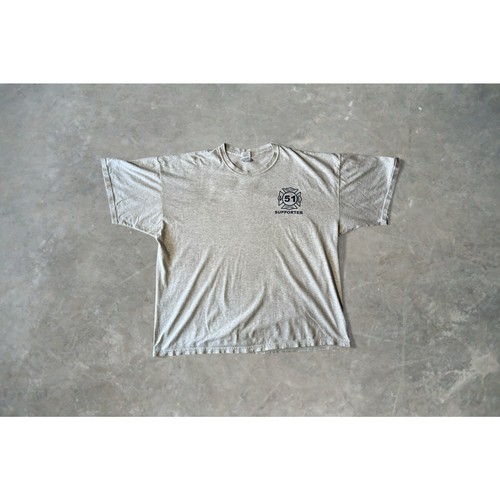 HPFD Fire Dept Supporter Shirt 2XL Gildan Gray Harvey Cedars NJ Firefighter Tee | eBay