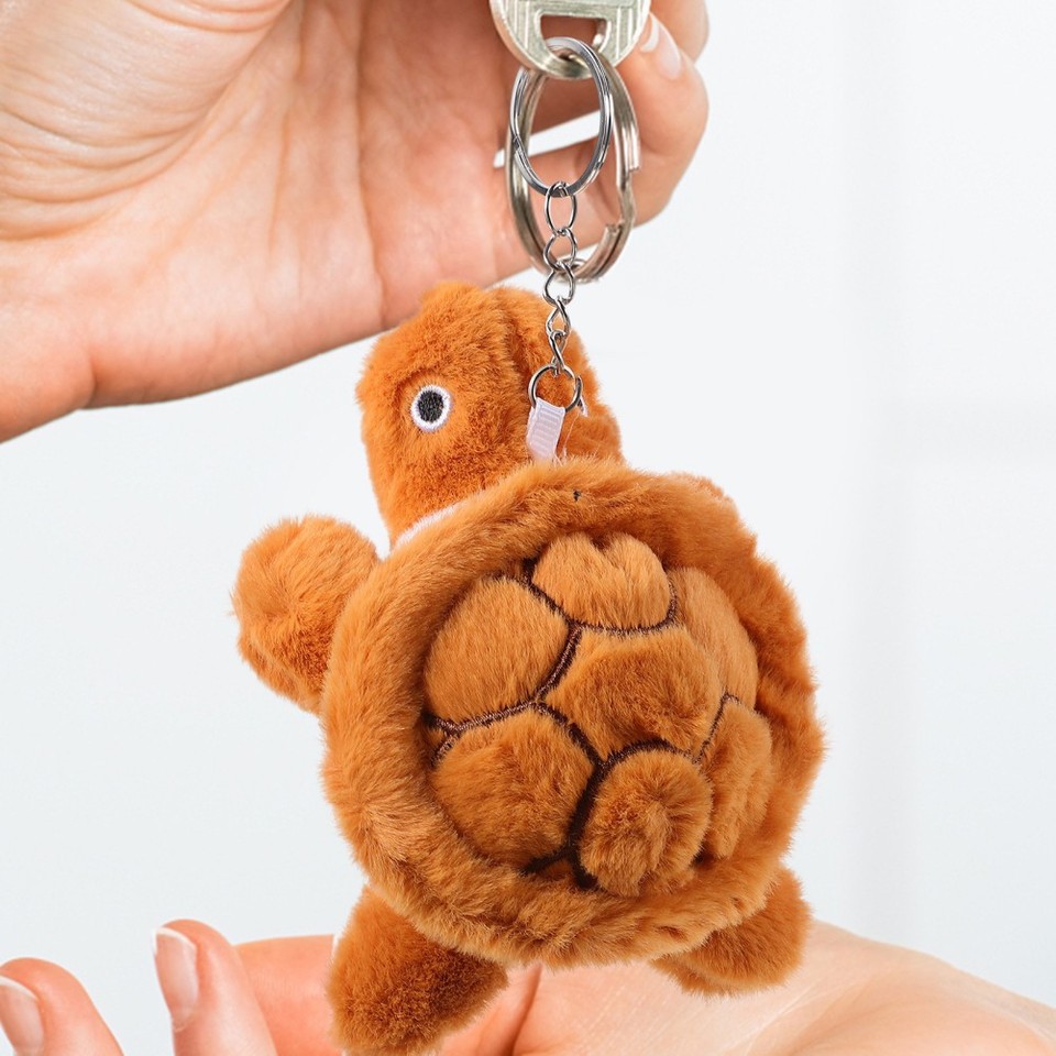 Stuffed Turtle Adorn Keychain Backpack Decorations Cartoon Keyring ...