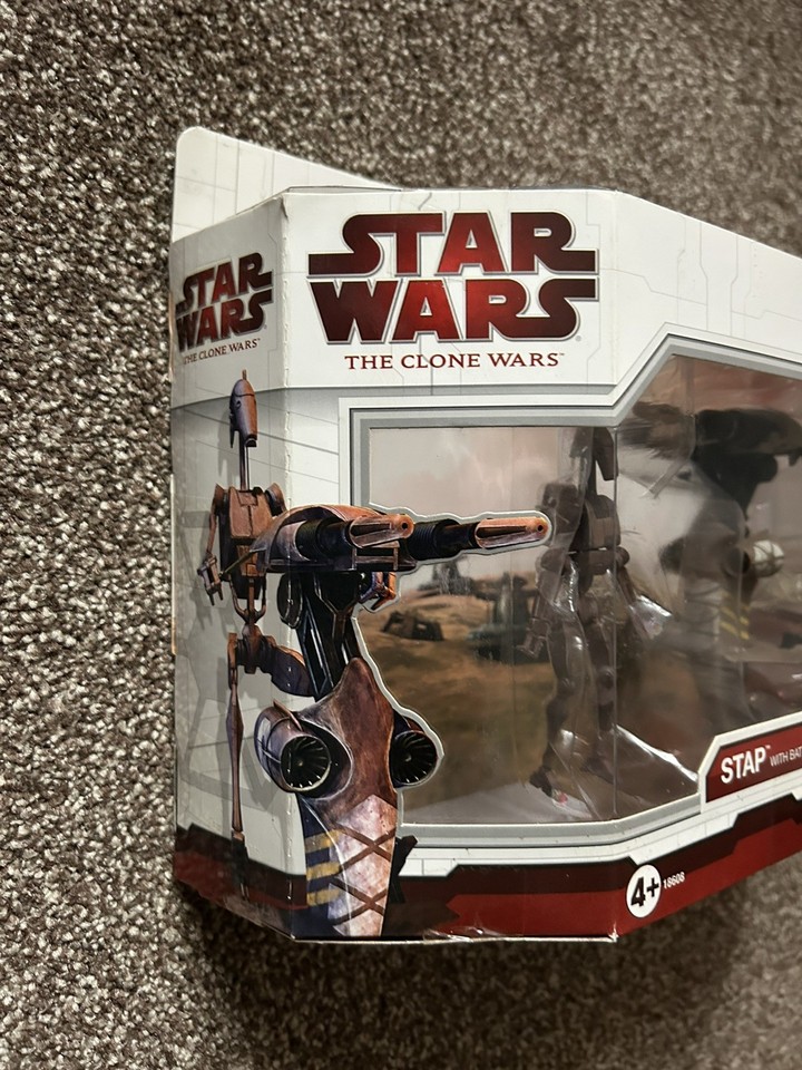 Star Wars The Clone Wars Armored STAP with Battle Droid figure set | eBay