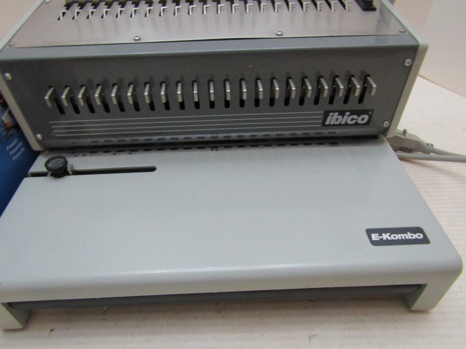 Ibico E-KOMBO Electric Punch/Comb Binding Machine TESTED WORKS & BOX 1 ...