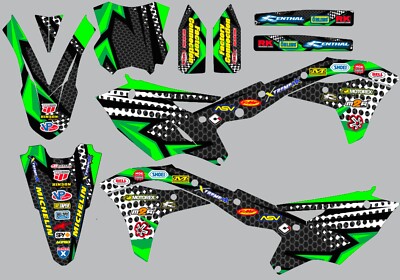 Graphic Kit for 2017-2019 Kawasaki KXF250 KX250f KX 250f Decals logo ...