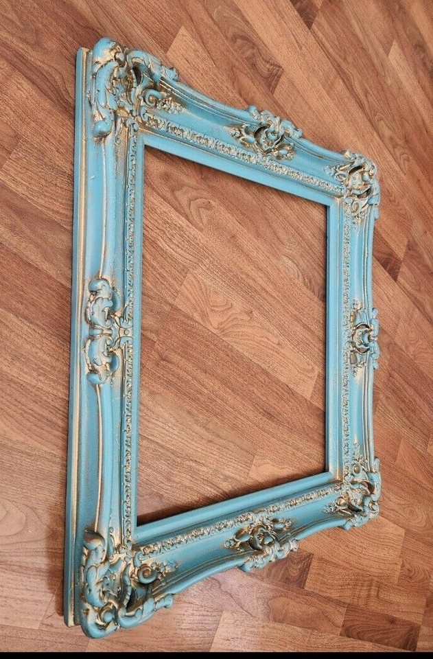 20x24 Turquoise picture frame baroque ornate style photo painting art ...