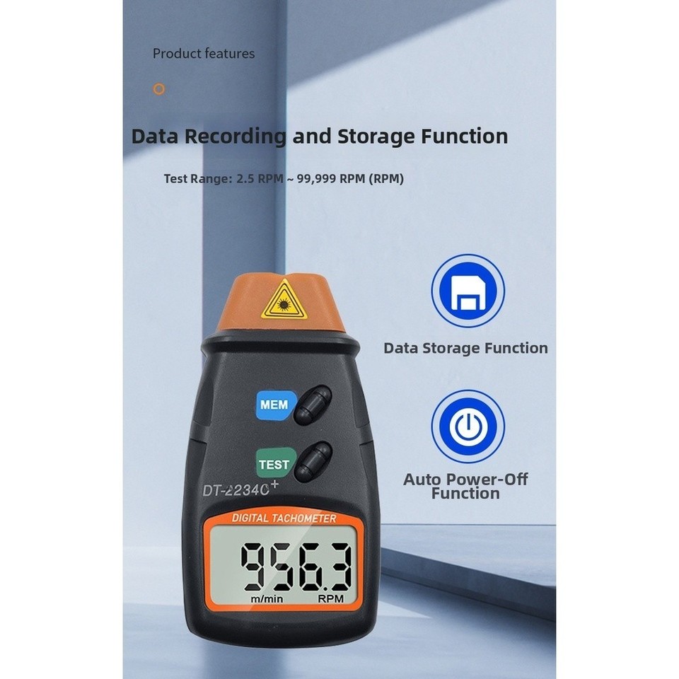 Optical Tachometer For Maintenance Inspections Accuracy ±(0.05%+1 Digit ...