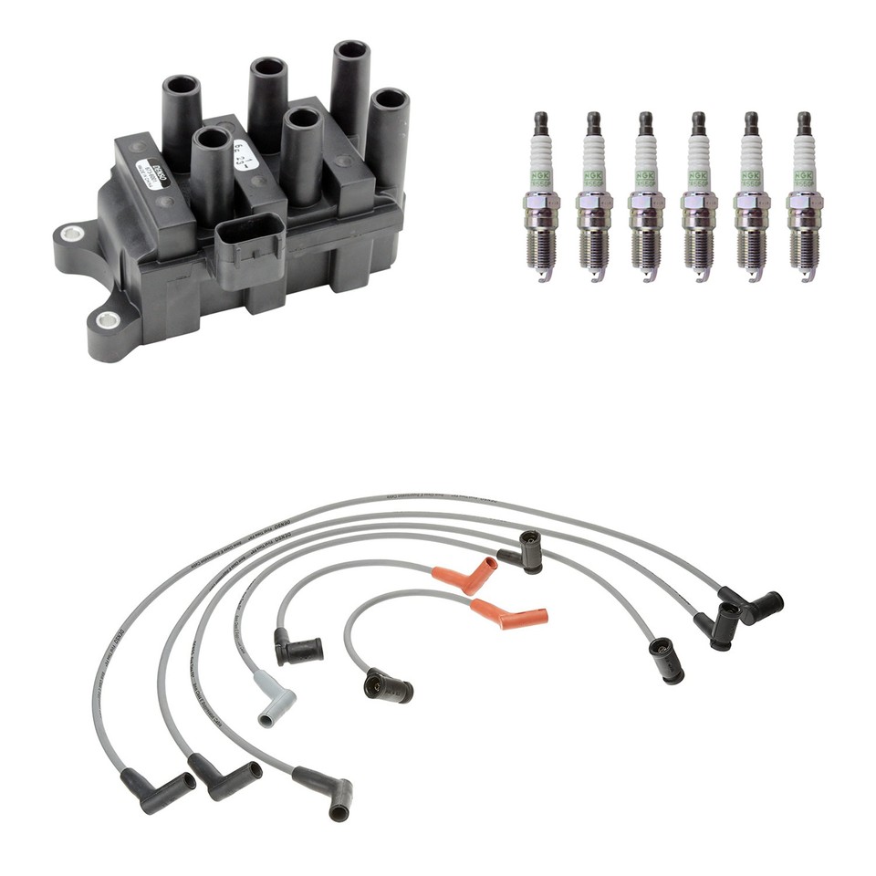Denso Ignition Coil Wire Set 6 NGK Platinum Spark Plug Kit For Freestar ...