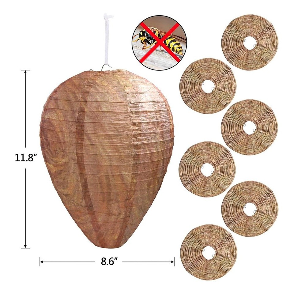 10 Pack Wasp Nest Decoy Hanging Wasp Deterrent Nest Repellent for ...