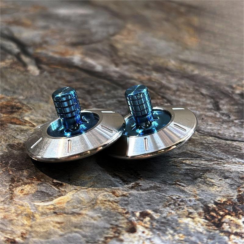 Titanium Stainless Steel Spinning Top Gyroscope Gyro Desktop Fidget Toy ...