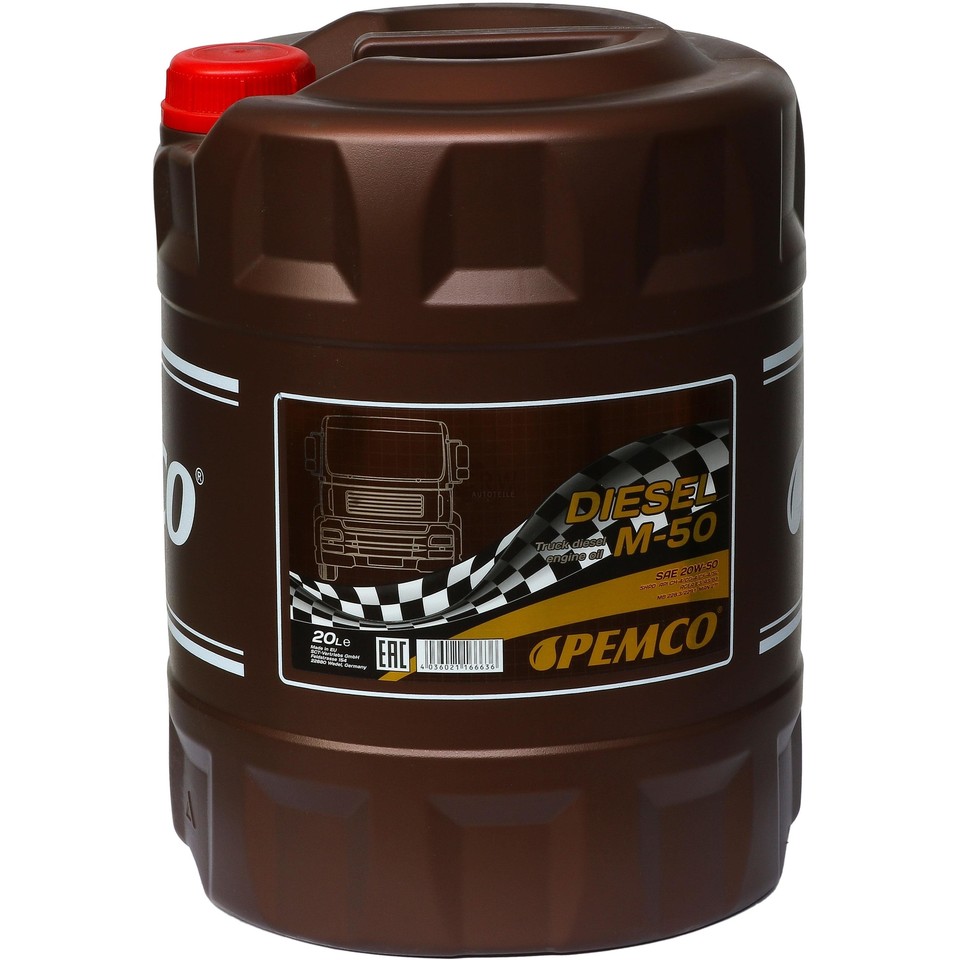 20L PEMCO DIESEL DIESEL M-50 SHPD 20W-50 Motoröl Auslaufhahn Schlauch Reiniger | eBay