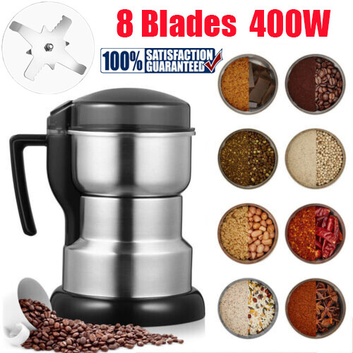 400W Electric Coffee Grinder Grinding Milling Bean Nut Spice Matte ...