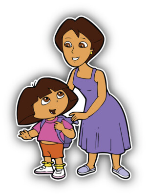Dora Cartoon Mother Sticker Bumper Decal - ''SIZES'' | eBay