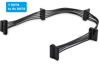 NEW StarTech 4X SATA Power Splitter Adapter Cable Computer Drive ...