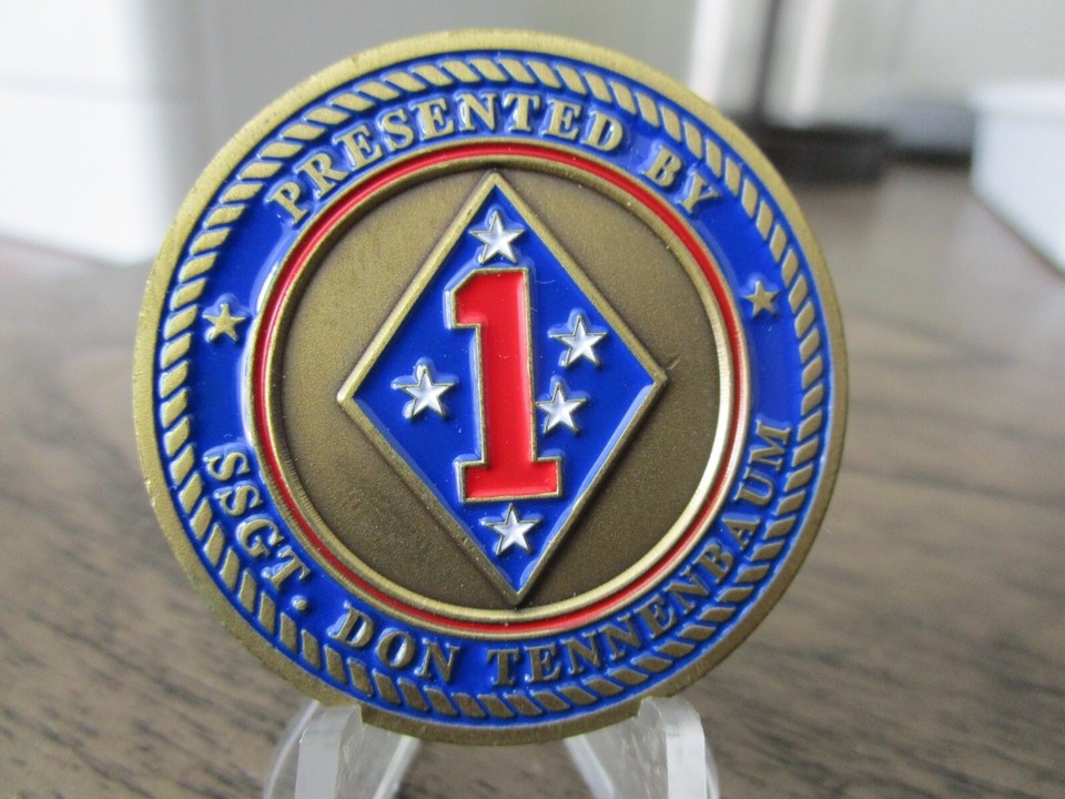 USMC United States Marine Corps 1st Marine Division SSGT Challenge Coin ...