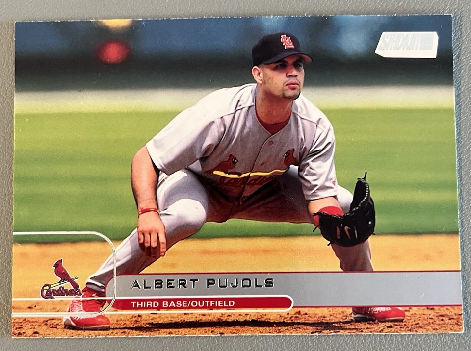 ALBERT PUJOLS 2001 Topps Stadium Club Rookie Card. ST. LOUIS CARDINALS ...