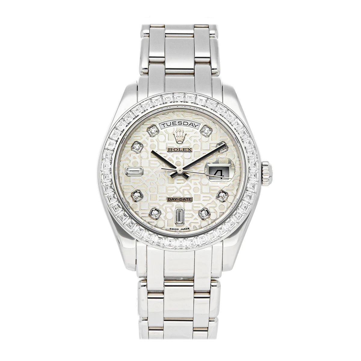 Rolex Platinum Pave 18956