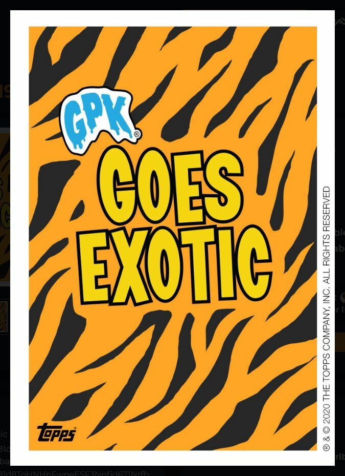 NFT - Nutty Nicolas GPK Garbage Pail Kids WAX Digital Tiger King 14a ...