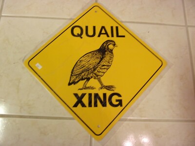 QUAIL XING Aluminum Novelty Amber Sign 17" X 17" DIAGONAL SIGN ...