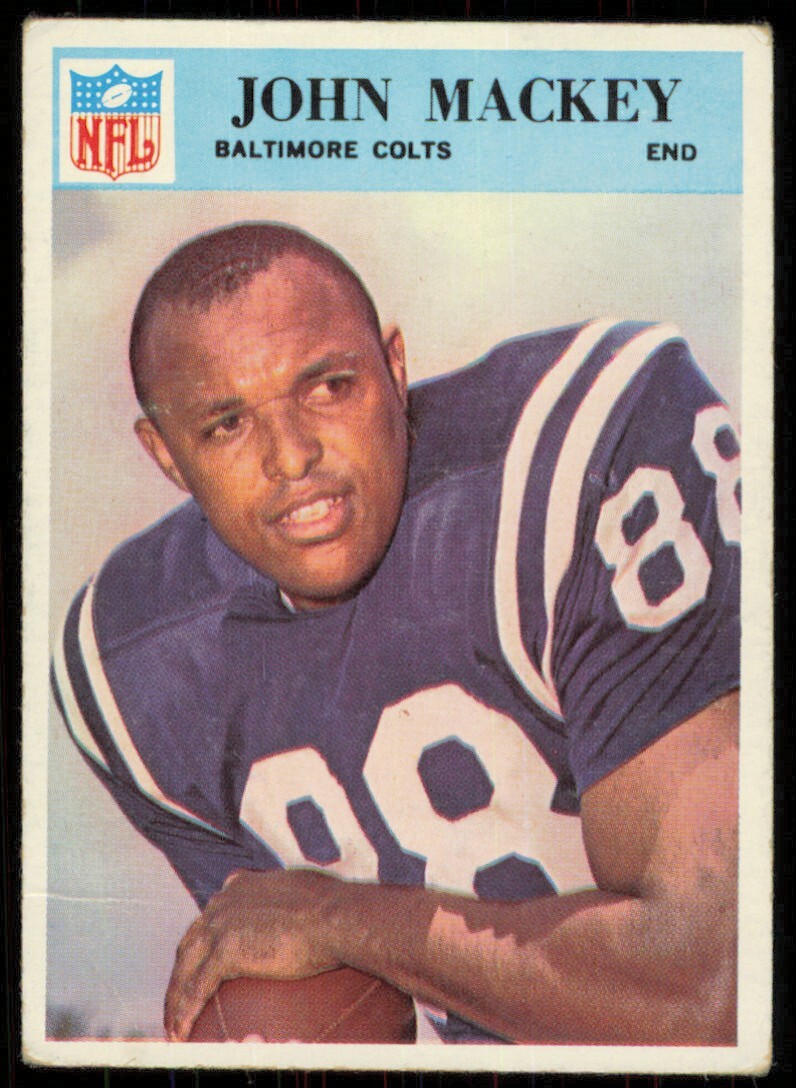 1966 PHILADELPHIA JOHN MACKEY HOF BALTIMORE COLTS #18 VG+ - LIGHT ...