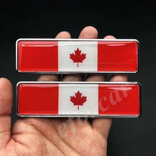 2x Metal Canada Canadian Flag Car Trunk Emblem Badge Motorcycle Gas ...