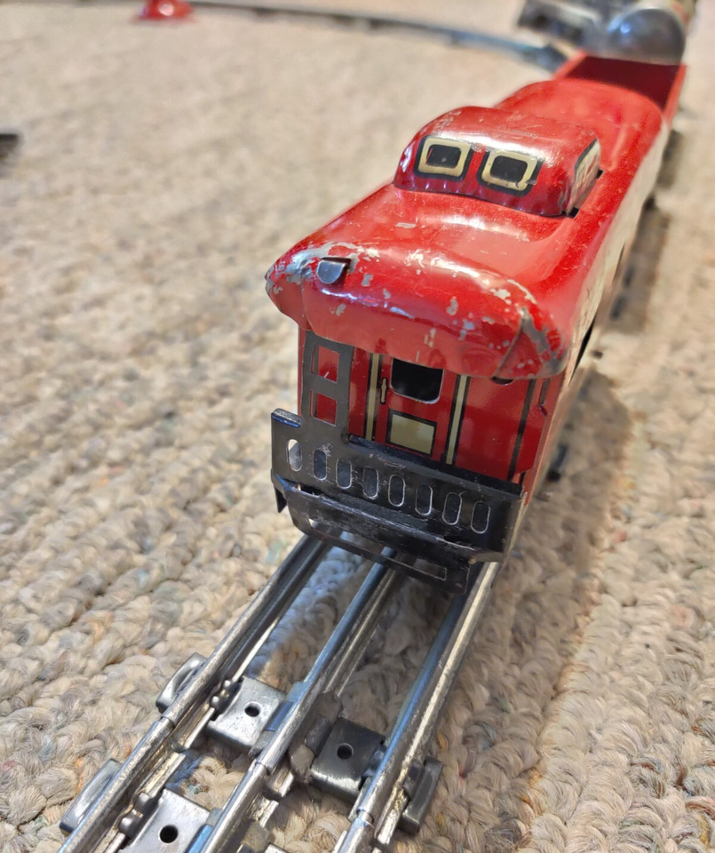 Marx 897 Litho Engine Train Set #3967, tunnel, sign, box, Extra Cars ...