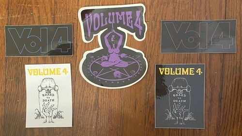 VOLUME 4 Skateboard Sticker Pack - 5 Pack - Medium Large | eBay