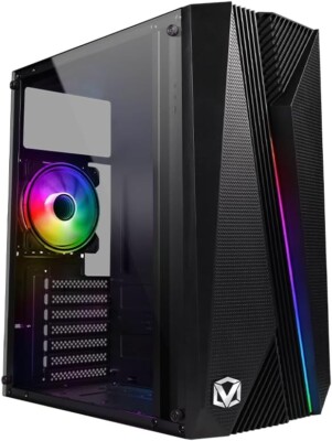 Vibox VTX-1 micro atx pc case with RGB fan | eBay UK