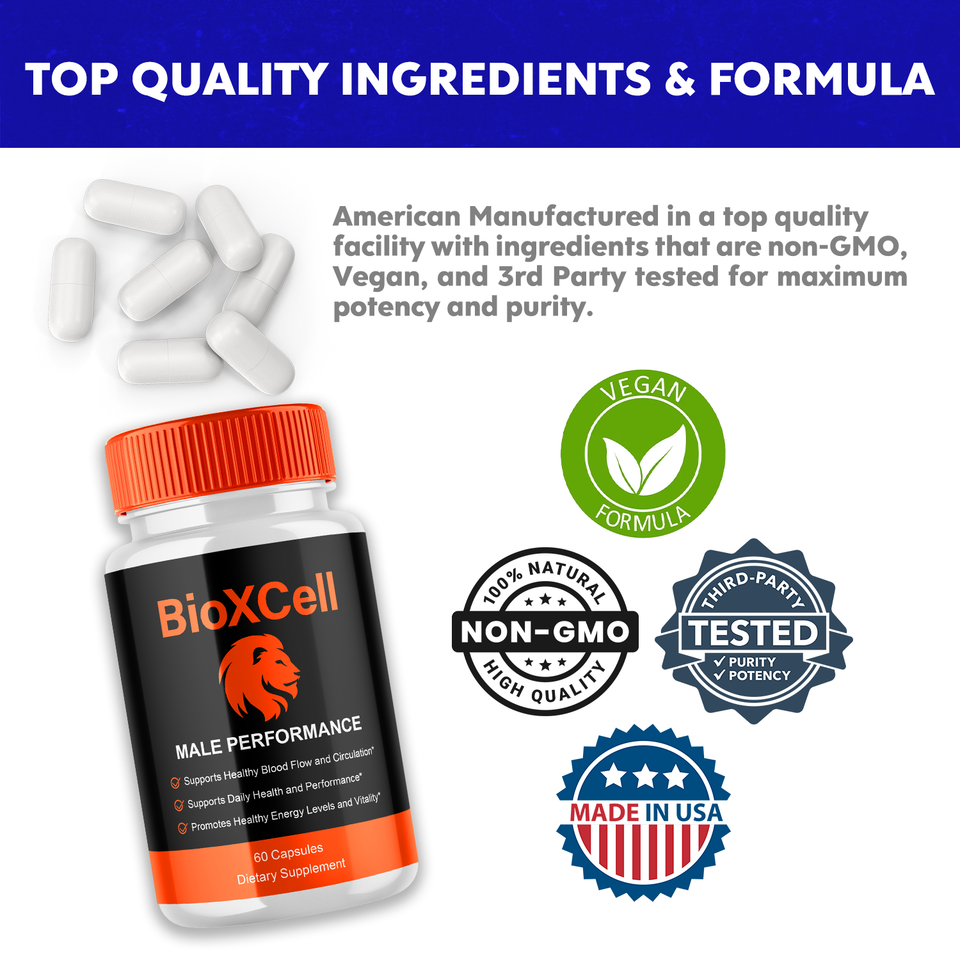 Bio X Cell Pills for Men BioX Cell Advanced Male Support Supplement 300 ...