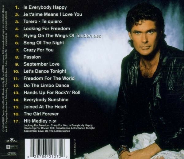 DAVID HASSELHOFF 'GREATEST HITS' CD NEW!!!! 828766012729 | eBay