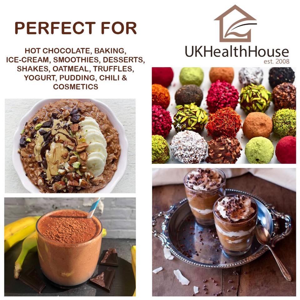 Raw Certified Cocoa/Cacao Powder 1kg - Peruvian - Superfood - Pure ...