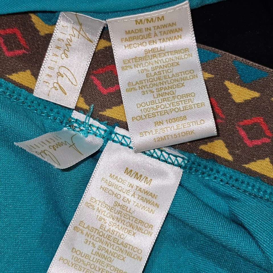 Anne Cole Womens 2pc Teal Aztec Print 2pc Bikini Swimsuit Medium | eBay
