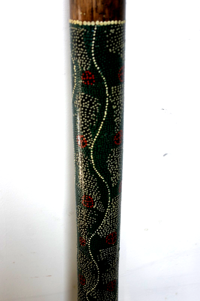 HAND-PAINTED BAMBOO DIDGERIDOO 117CM. ABORIGINAL STYLE DECORATION | eBay UK
