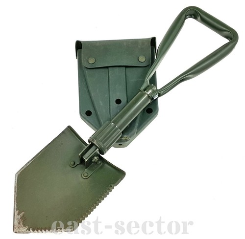 British Army Military Folding Steel Tri-Fold Field Shovel Saw Pick ...