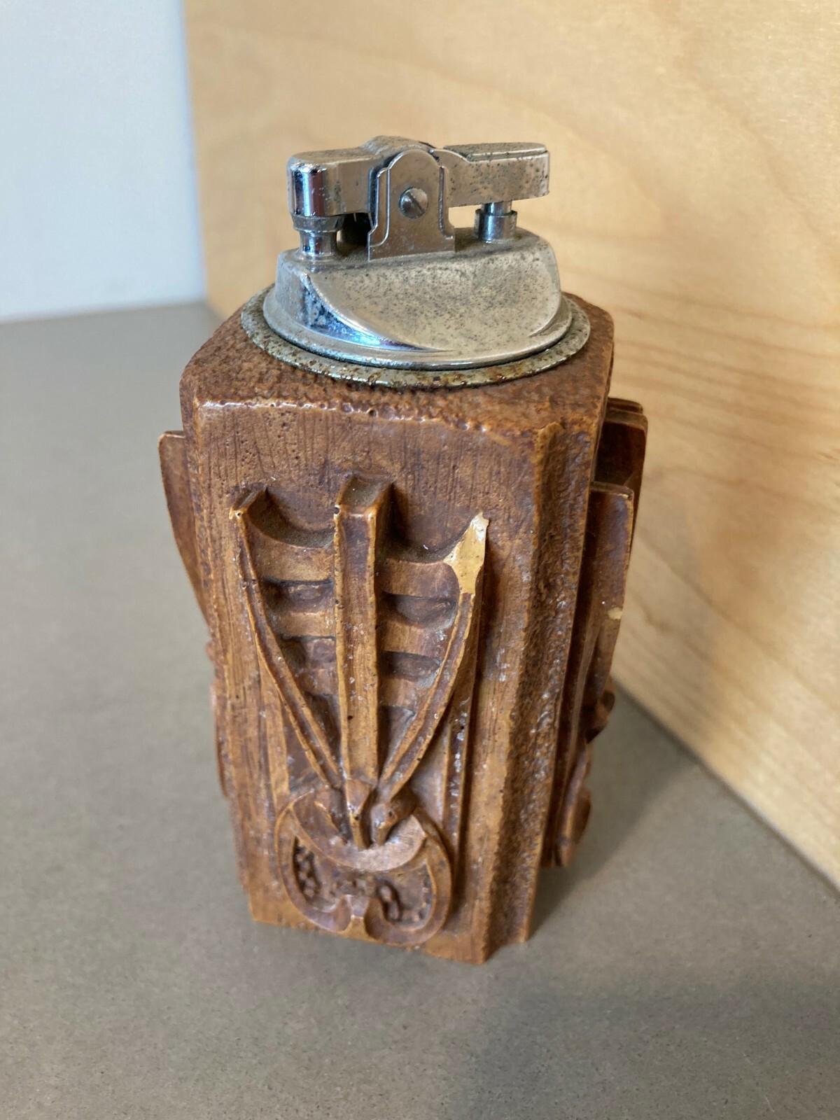 Vintage 60's Hawaii Coco Joes Hapa Wood Table Top Tiki Lighter | eBay