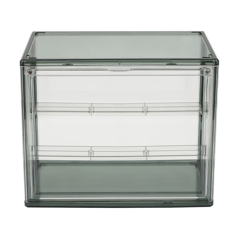 Display Case Bread Box for Kitchen Countertop, 2 Tier PET Display Shelf ...