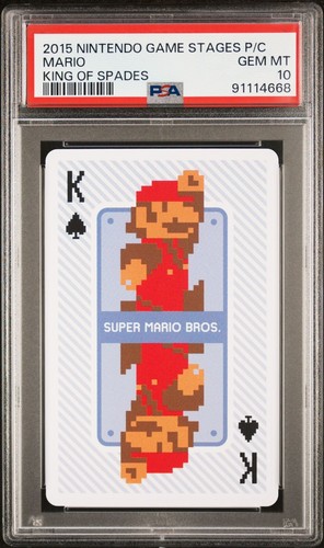 2015 Nintendo Game Stages Super Mario Bros King of Spades Playing Card ...