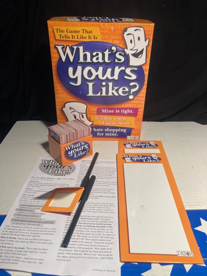 What's Yours Like? Board Game. The Game that Tells it Like It Is. | eBay