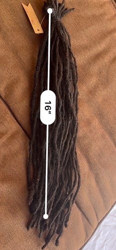 28 PCs Real Human Hair Dreadlocks Black /brown Color 16” Long & Thin ...
