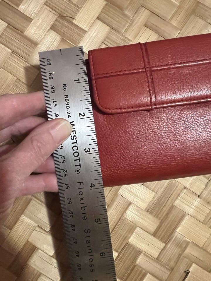 Vtg Buxton Women's Red Buttery Soft Leather Wallet Clutch Pockets ...