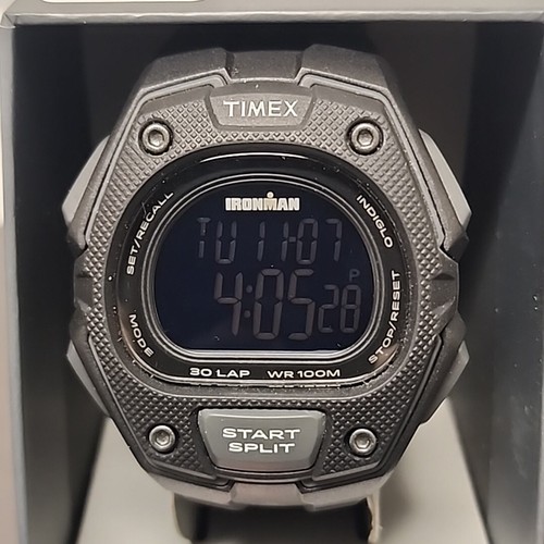 Timex Ironman Triathlon Watch Indiglo Blue Backlight 100M WR 30 ...