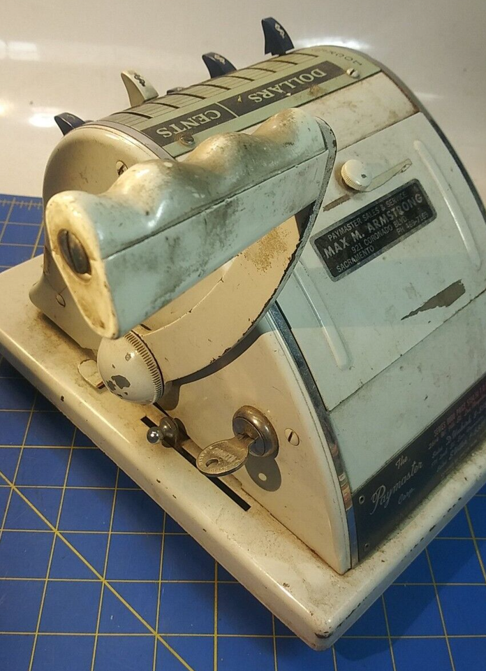 Vintage Paymaster 8000 Ribbon Writer Check Maker Stamp Embosser with ...