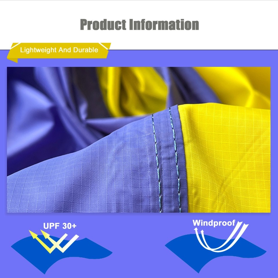 Dual Color Nylon Ripstop Water Repellent Fabric For DIY Beach Sun Shade ...