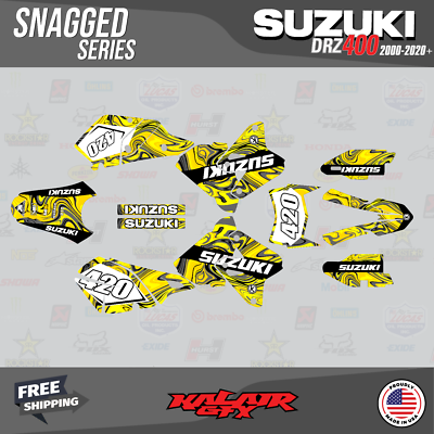 Suzuki DRZ400SM Graphics Kit Snagged Series DRZ400 SM S E DRZ 400 ...