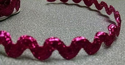 Mini Spool Glitter Ric Rac- Hot Pink 4ft | eBay