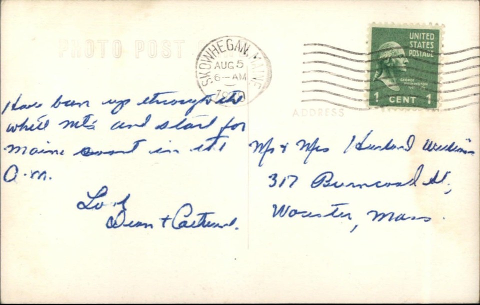 Skowhegan ME Somerset Cabins Route 147 - Swimming Pool Real Photo ...