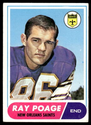 1968 Topps Ray Poage #30 New Orleans Saints Football Card | eBay